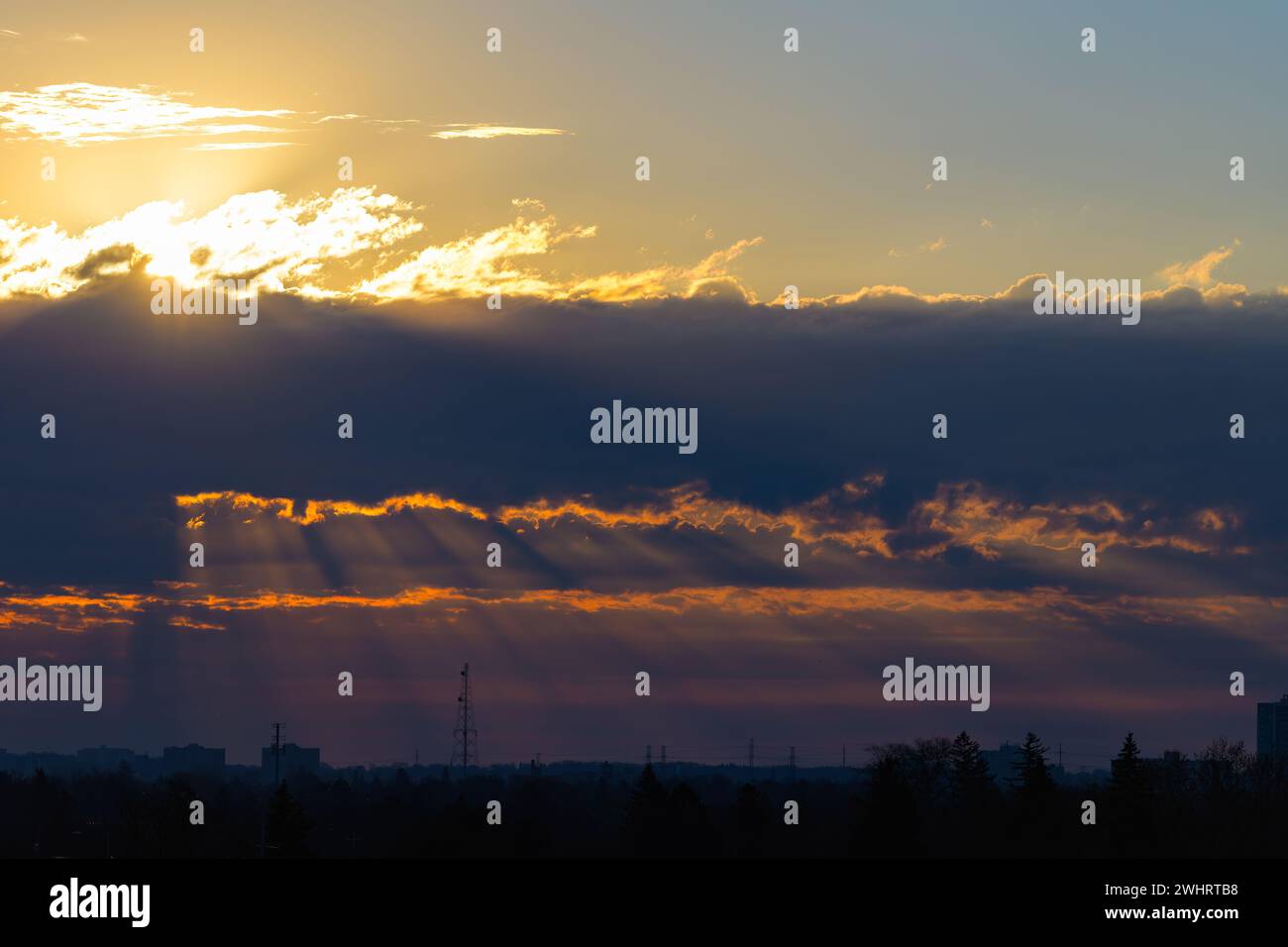 Beautilful nature sky with clouds. Morning dawn scene. Design element ...