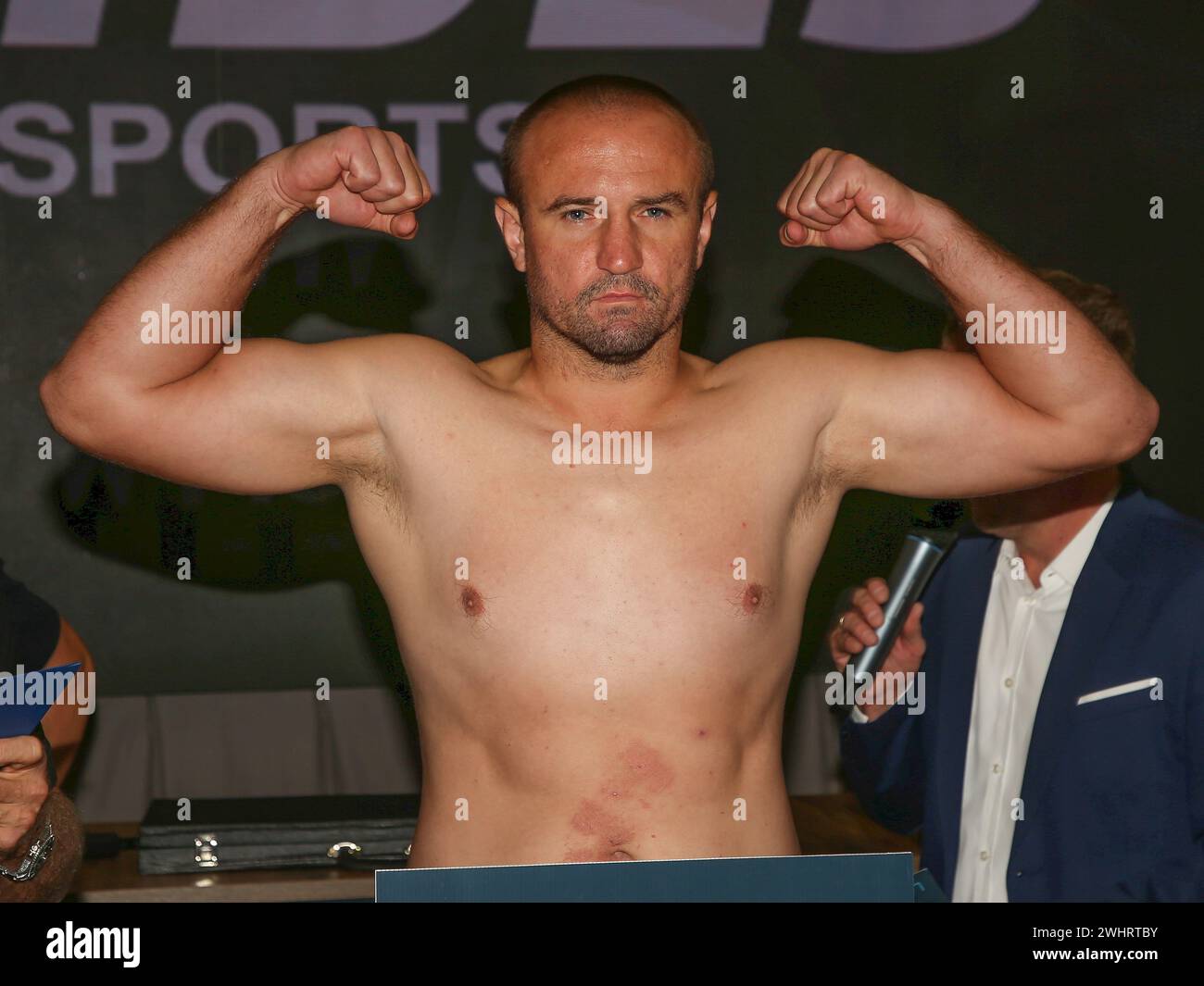 Boxer Ivica Jakopic (Croatia) at the official weigh-in for THE SHOW ...
