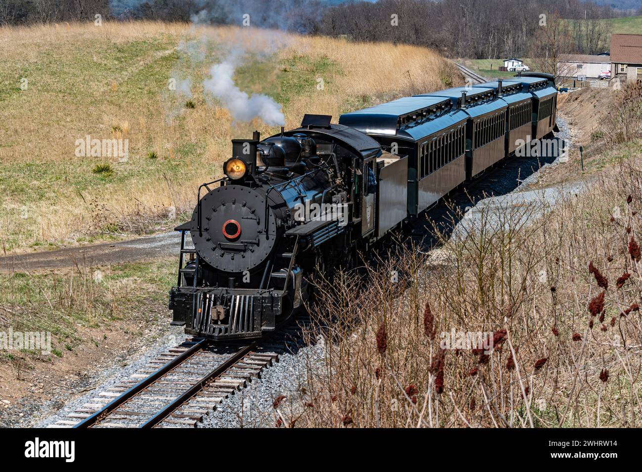 Front and Slightly Above View Approaching Restored Narrow Gauge ...