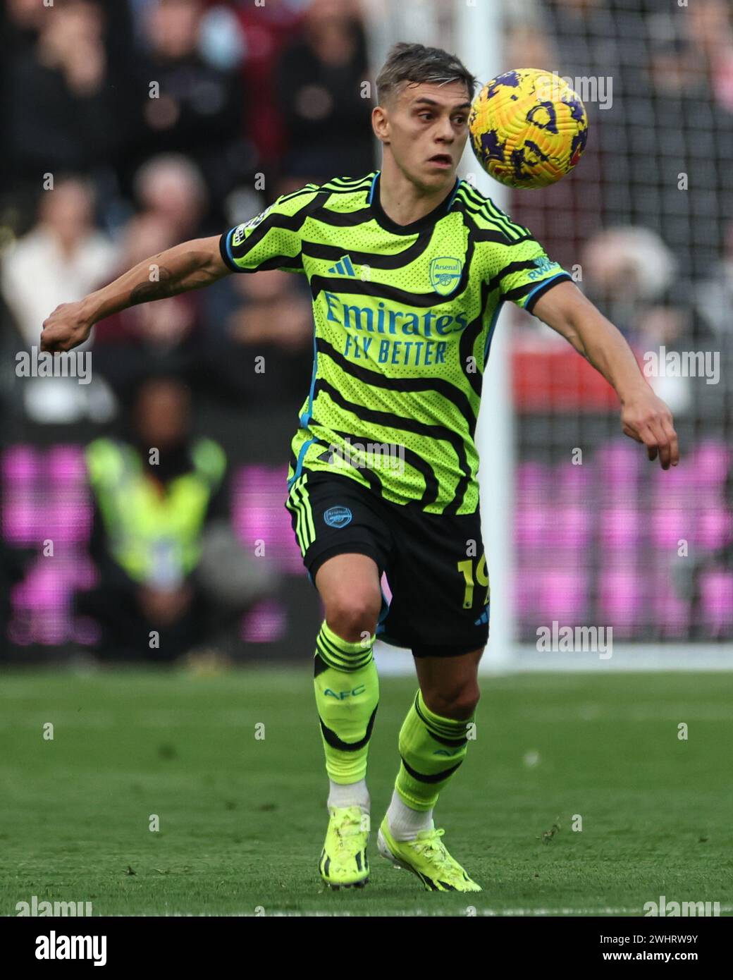 Leandro Trossard of Arsenal in action during the Premier League match ...