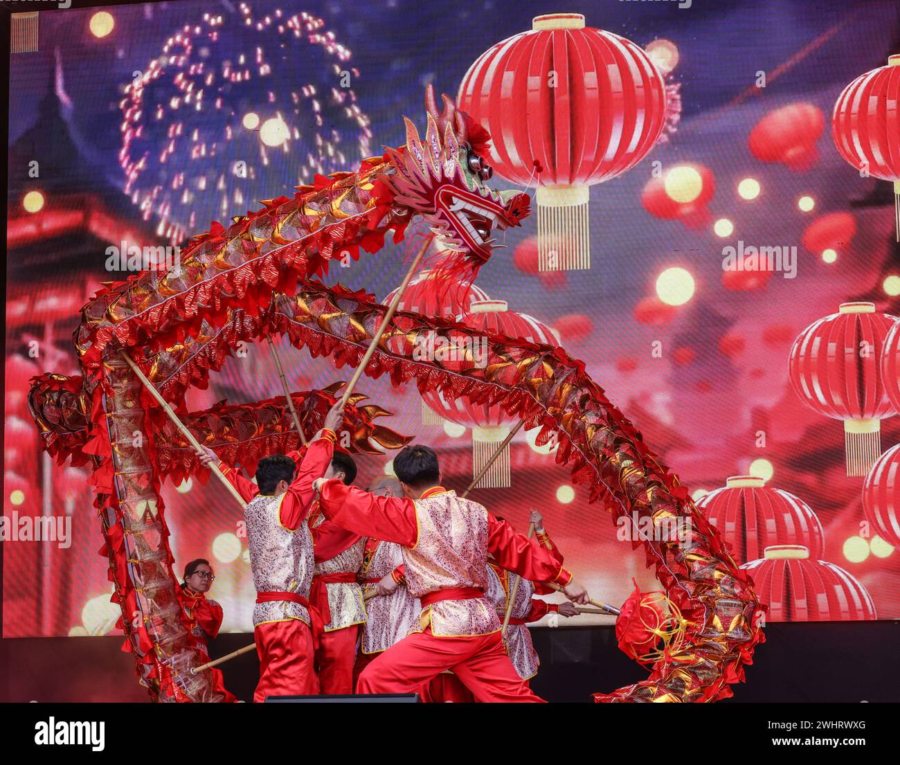 Trafalgar Square London UK 11 Feb 2024 Trafalgar Square mark the ...