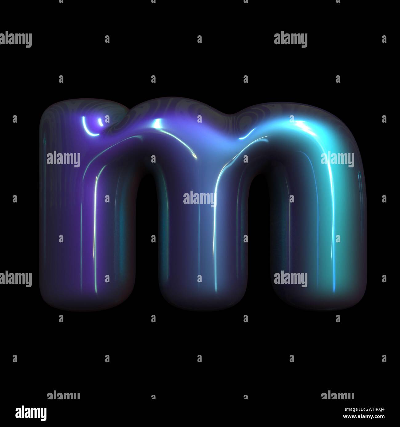 Metaverse letter M - Lowercase 3d futuristic font - Suitable for ...