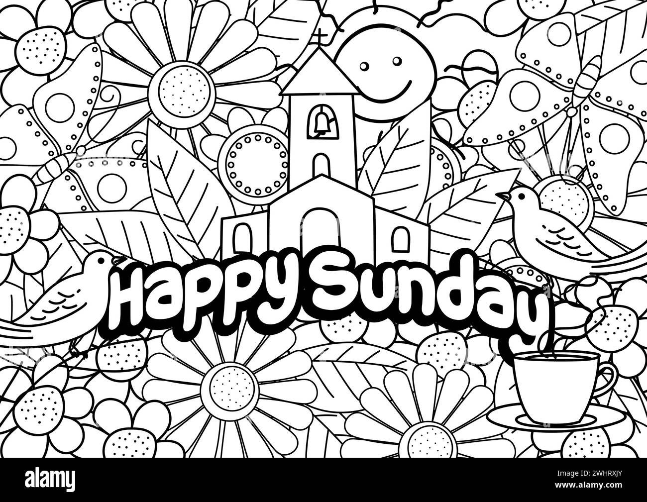 Church mural Stock Vector Images - Alamy