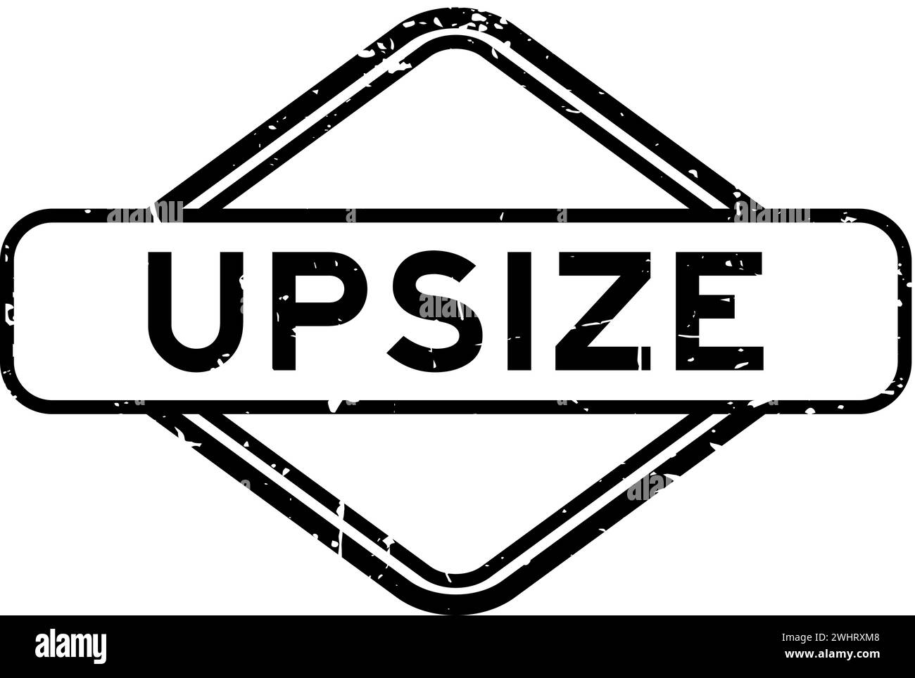 Grunge black upsize word rubber seal stamp on white background Stock Vector Image & Art - Alamy