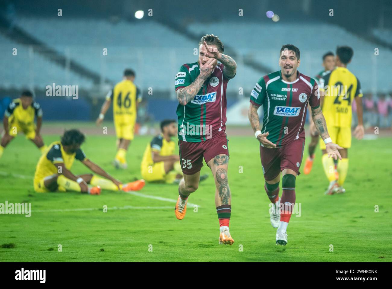 Kolkata, India. 10th Feb, 2024. Mohunbagan Super Giants of Kolkata ...