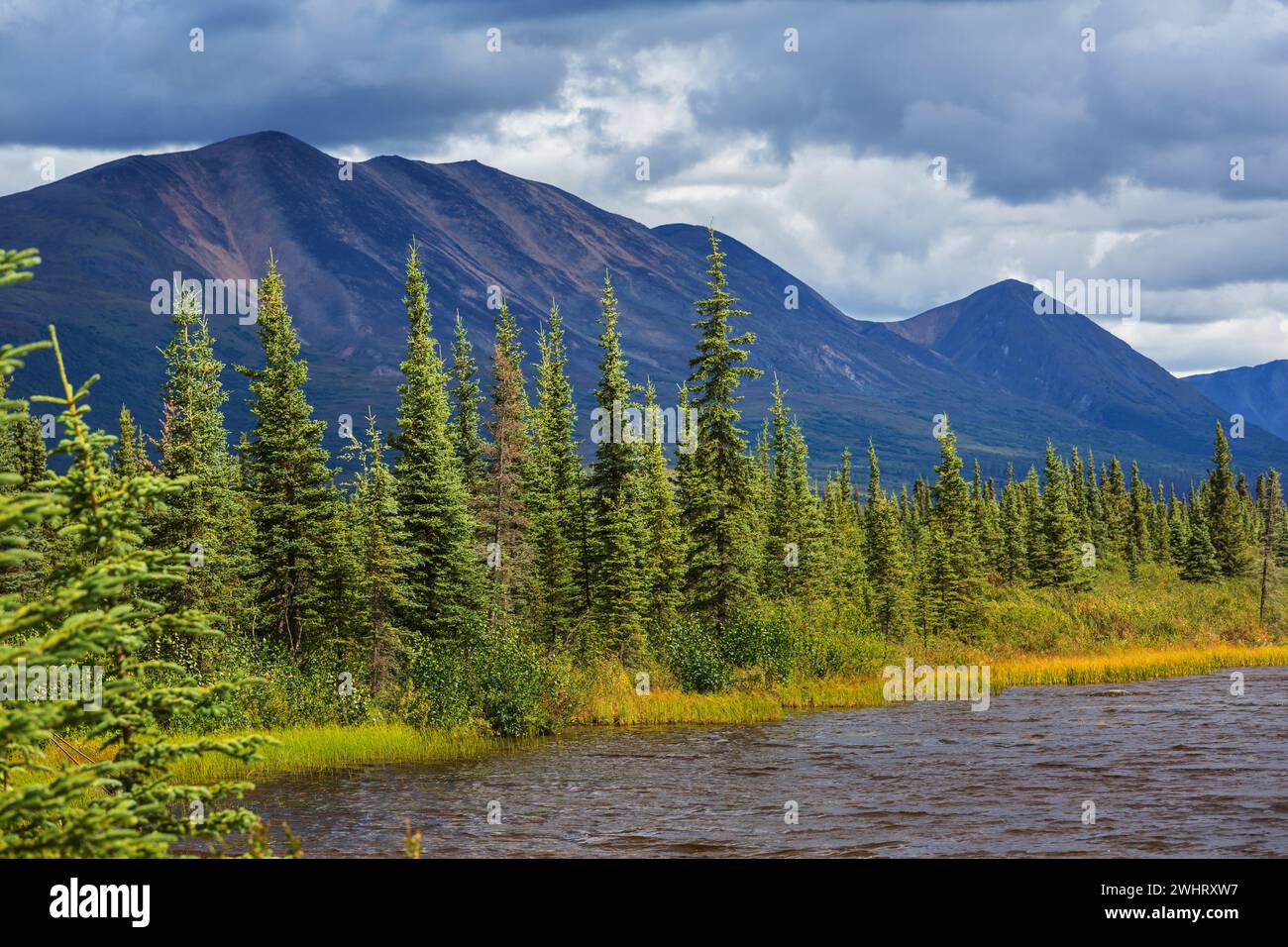 Hike in the fantastic landscape of Alaska, USA Stock Photo - Alamy