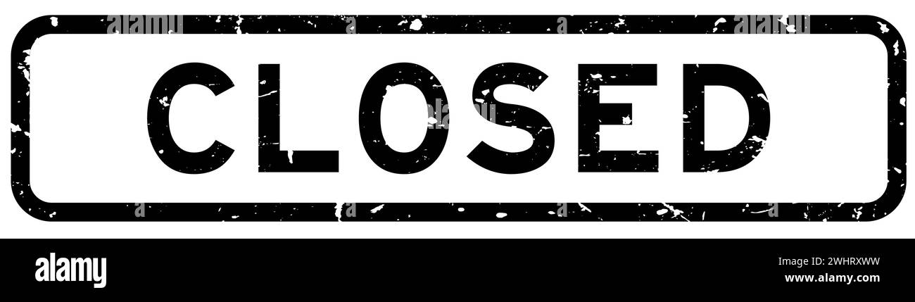 Grunge black closed word square rubber seal stamp on white background Stock Vector Image & Art ...