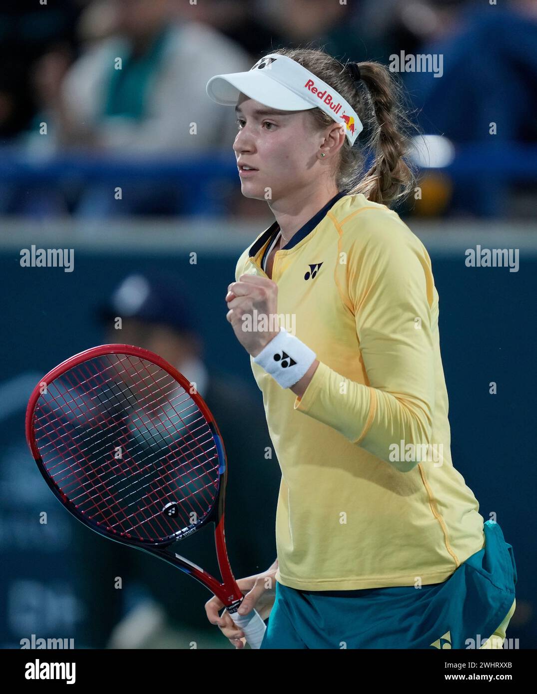 Elena Rybakina of Kazakhstan celebrates after beating Daria Kasatkina ...