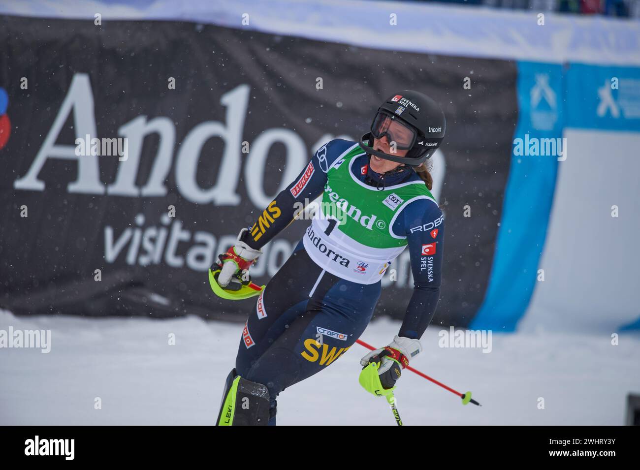 Soldeu, Andorra. 11th Feb, 2024. Sara Hector from Sweden in action ...
