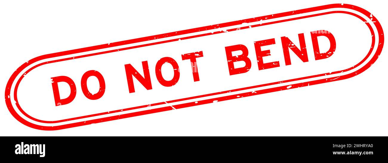 Grunge red do not bend word rubber seal stamp on white background Stock Vector Image & Art - Alamy