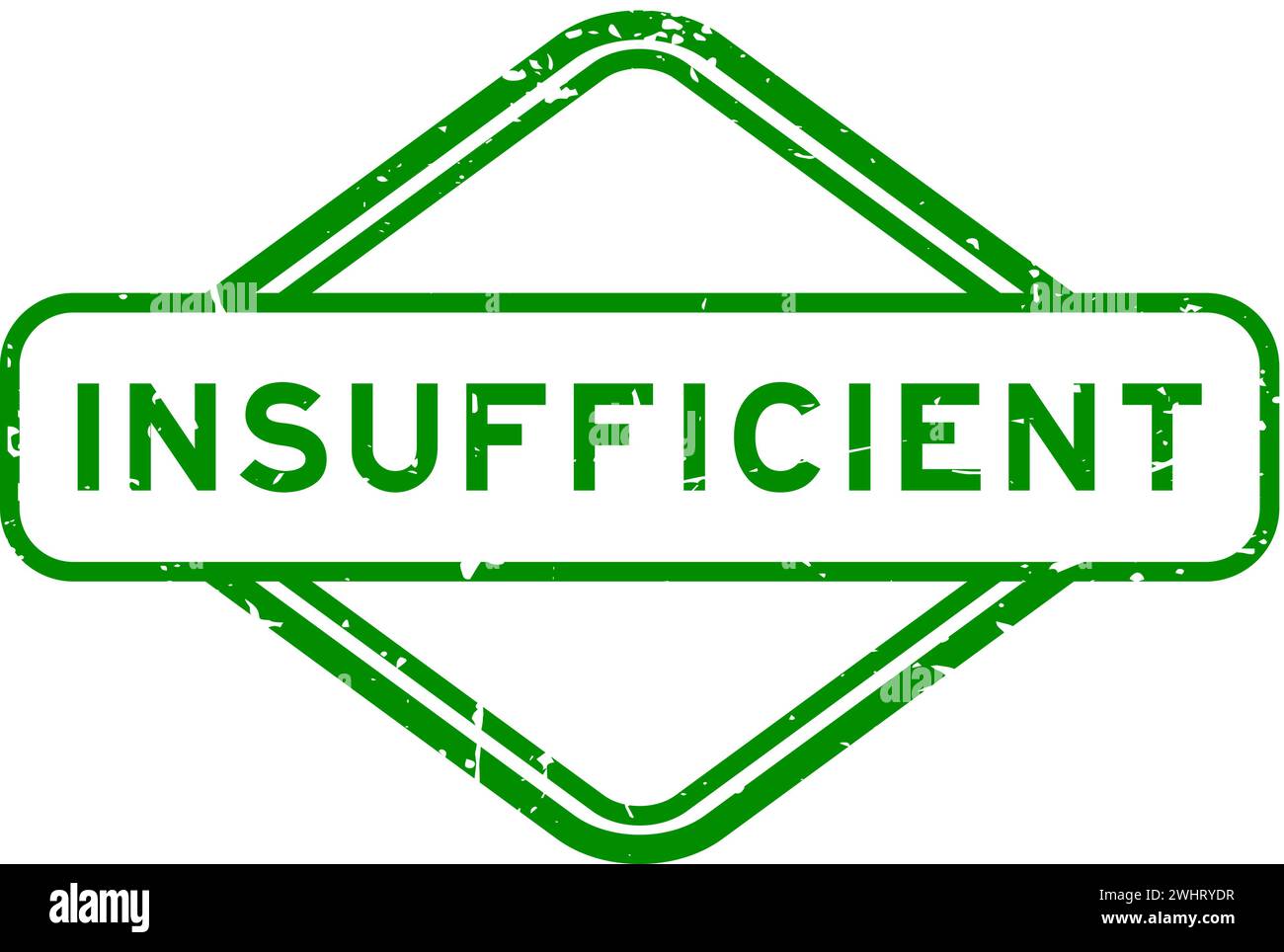 Grunge green insufficient word rubber seal stamp on white background Stock Vector Image & Art ...