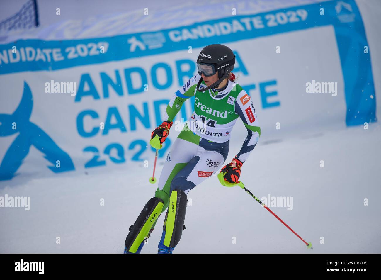 Soldeu, Andorra. 11th Feb, 2024. Ana Bucik from Slovakia in action ...
