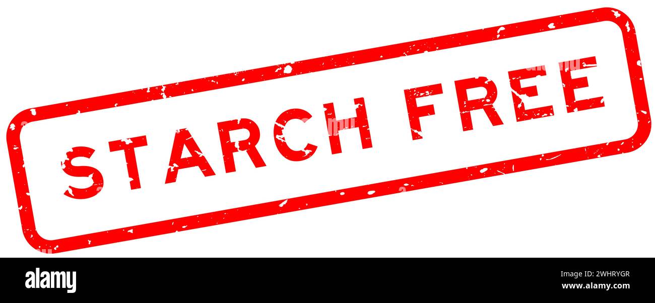 Grunge red starch free word square rubber seal stamp on white background Stock Vector Image ...