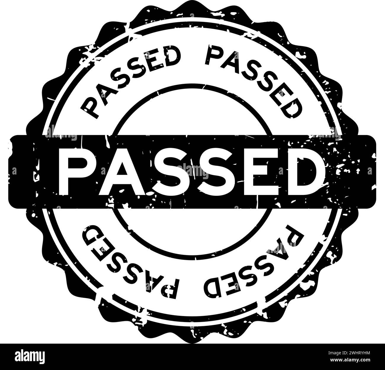 Grunge Black Passed Word Round Rubber Seal Stamp On White Background Stock Vector Image And Art