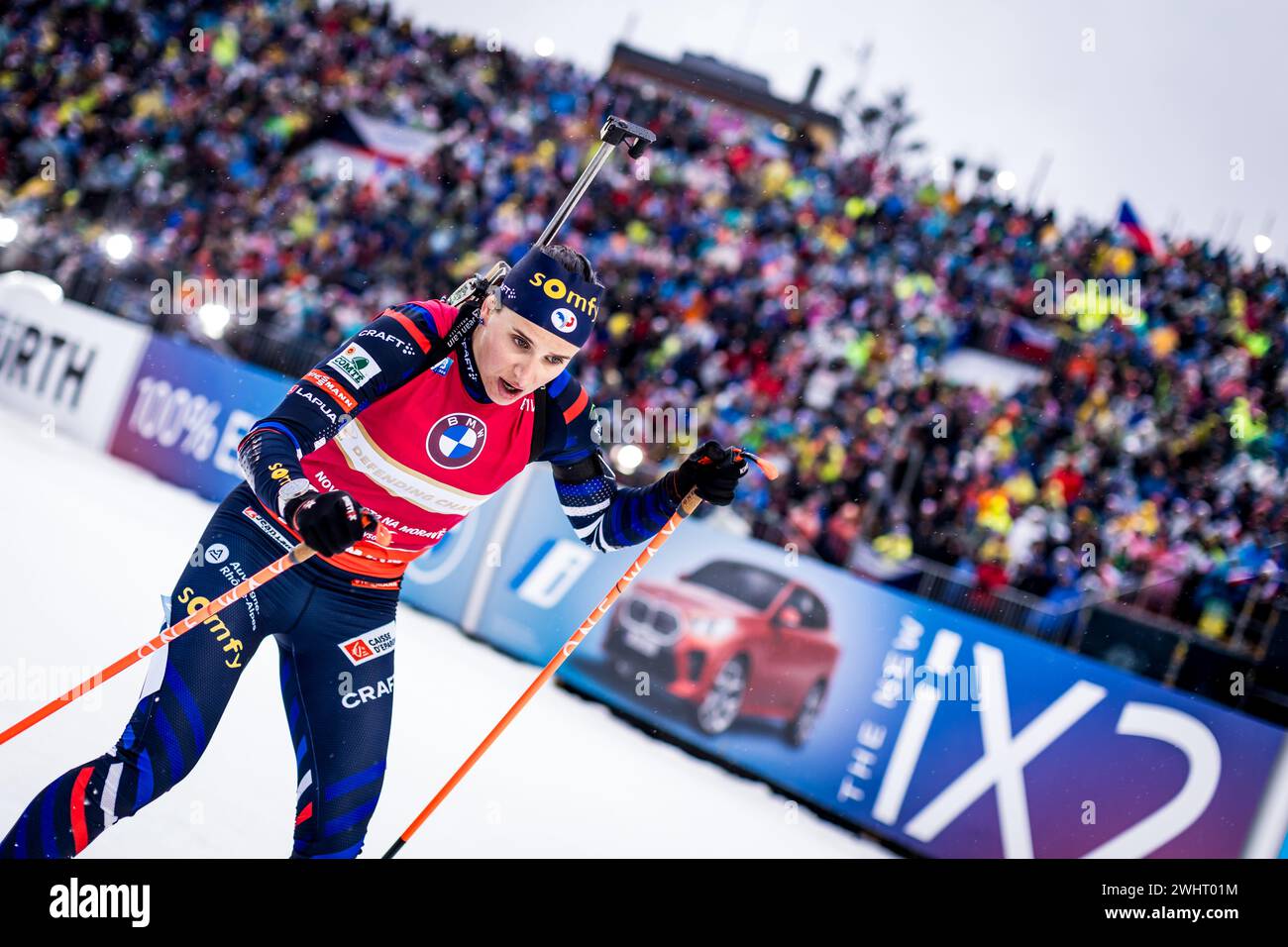 Julia Simon of France competes in the women's 10 km pursuit during the ...