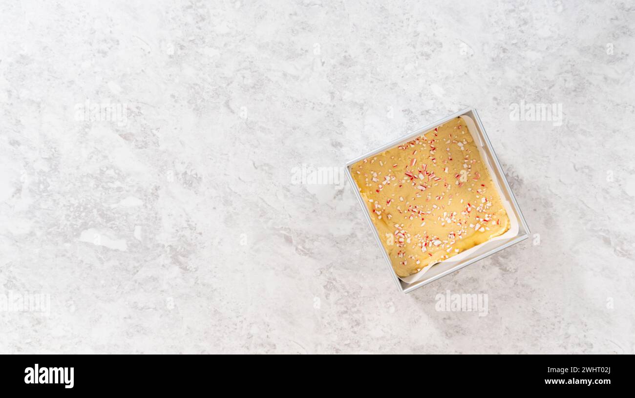 Homemade Candy Cane Fudge Stock Photo Alamy