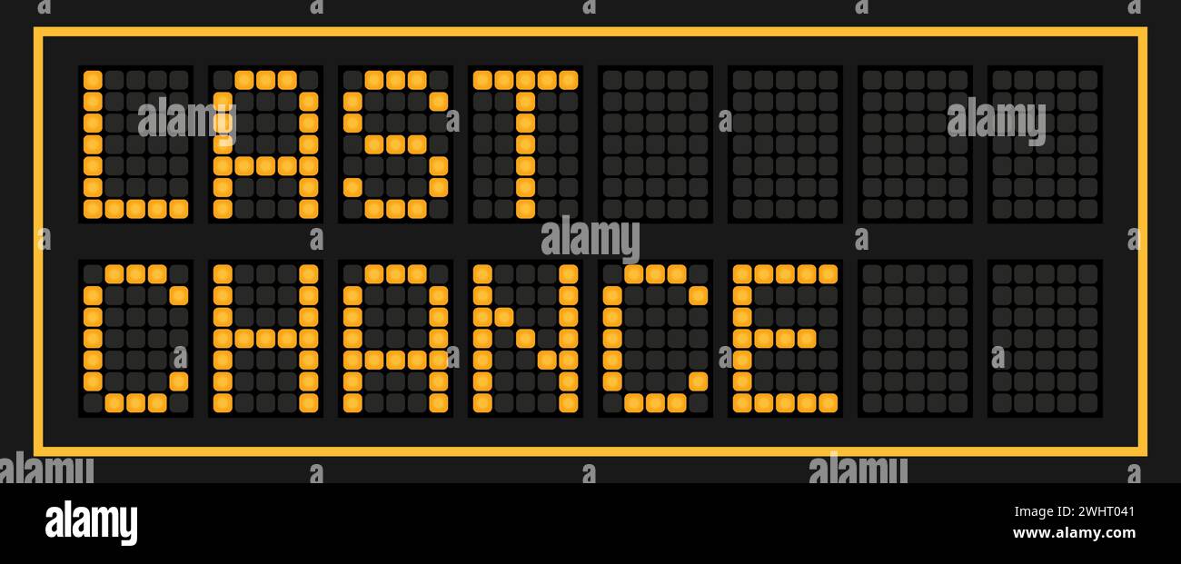 Orange color led banner in word last chance on black background Stock ...