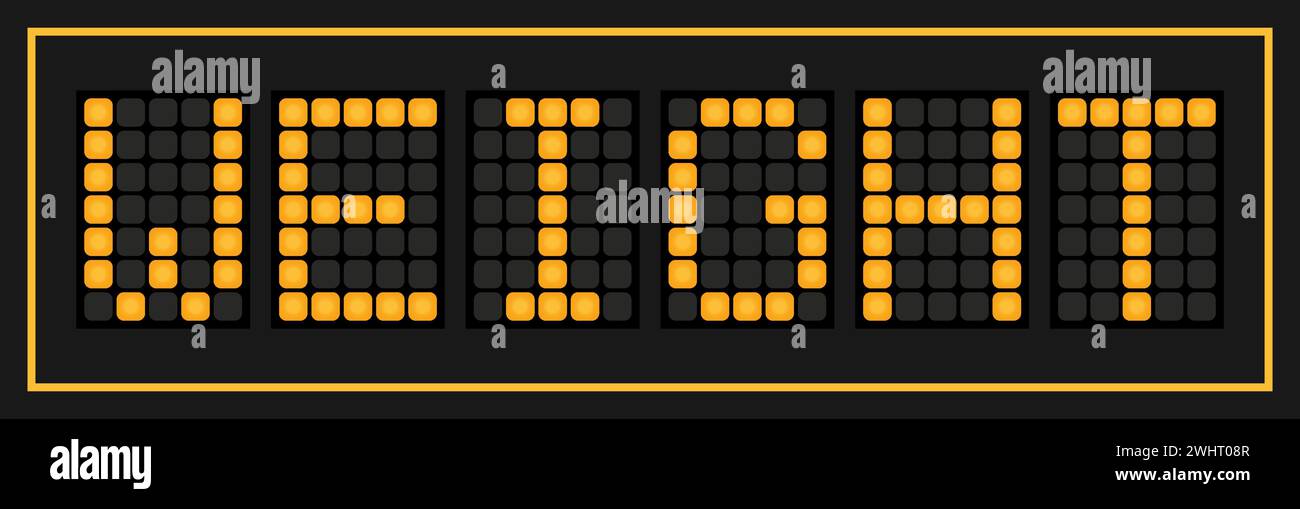 Orange color led banner in word weight on black background Stock Vector ...