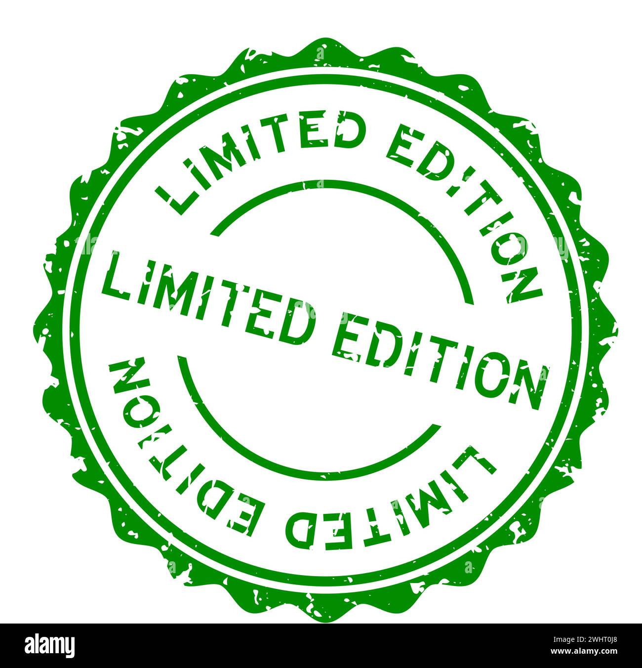 Grunge green limited edition word round rubber seal stamp on white background Stock Vector Image ...