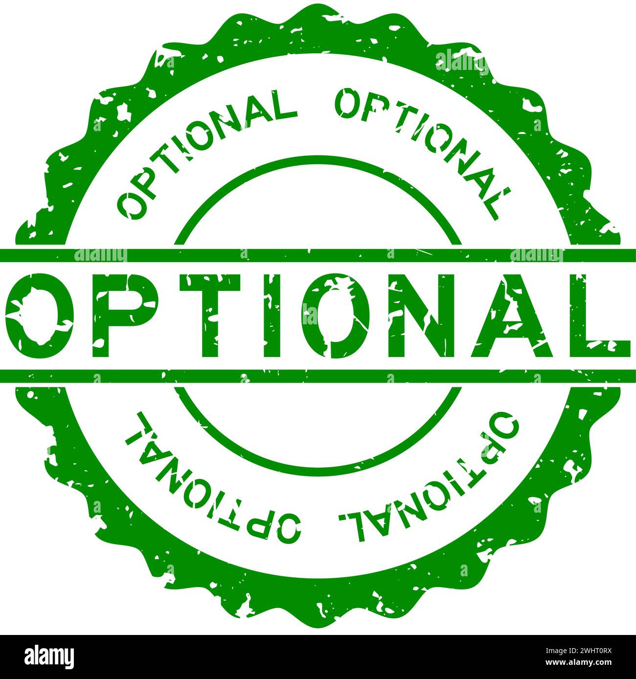 Grunge green optional word round rubber seal stamp on white background Stock Vector Image & Art ...
