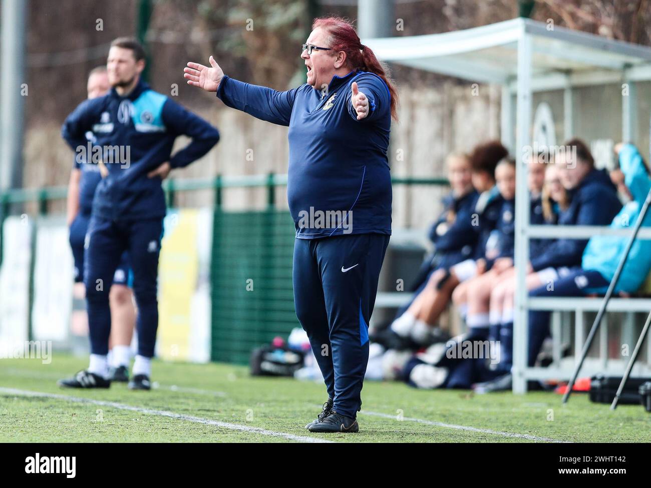 Sutton United Manager Lucy Clark during the LSE Regional Premier match ...