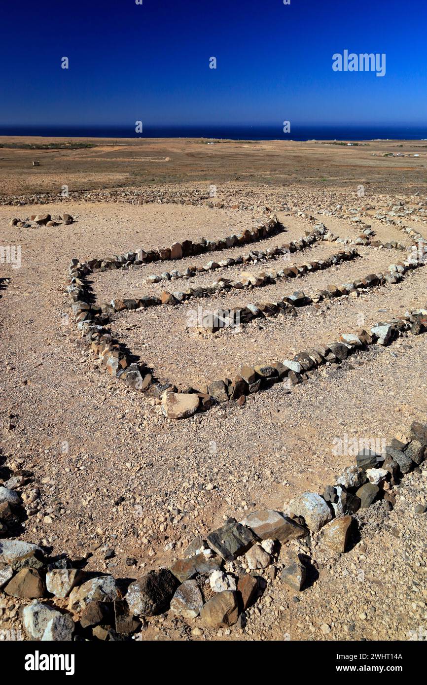 Wolf Patton's Labyrinth, near El Cotillo, Fuerteventura, Canary Islands ...