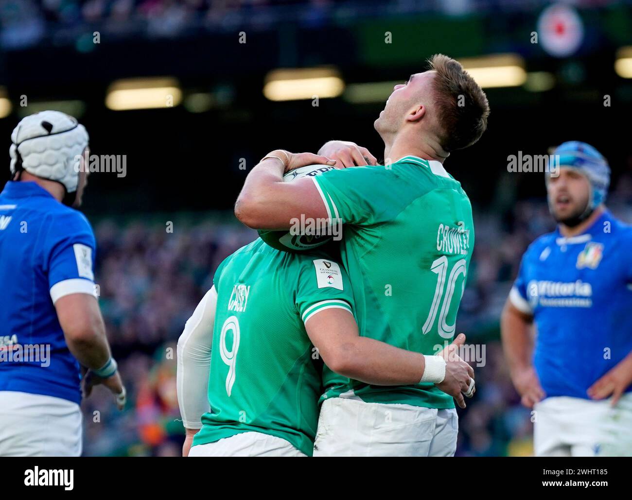 Ireland's Jack Crowley celebrates with team-mate Craig Casey after ...