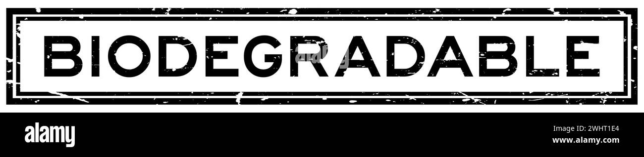 Grunge black biodegradable word square rubber seal stamp on white background Stock Vector Image ...