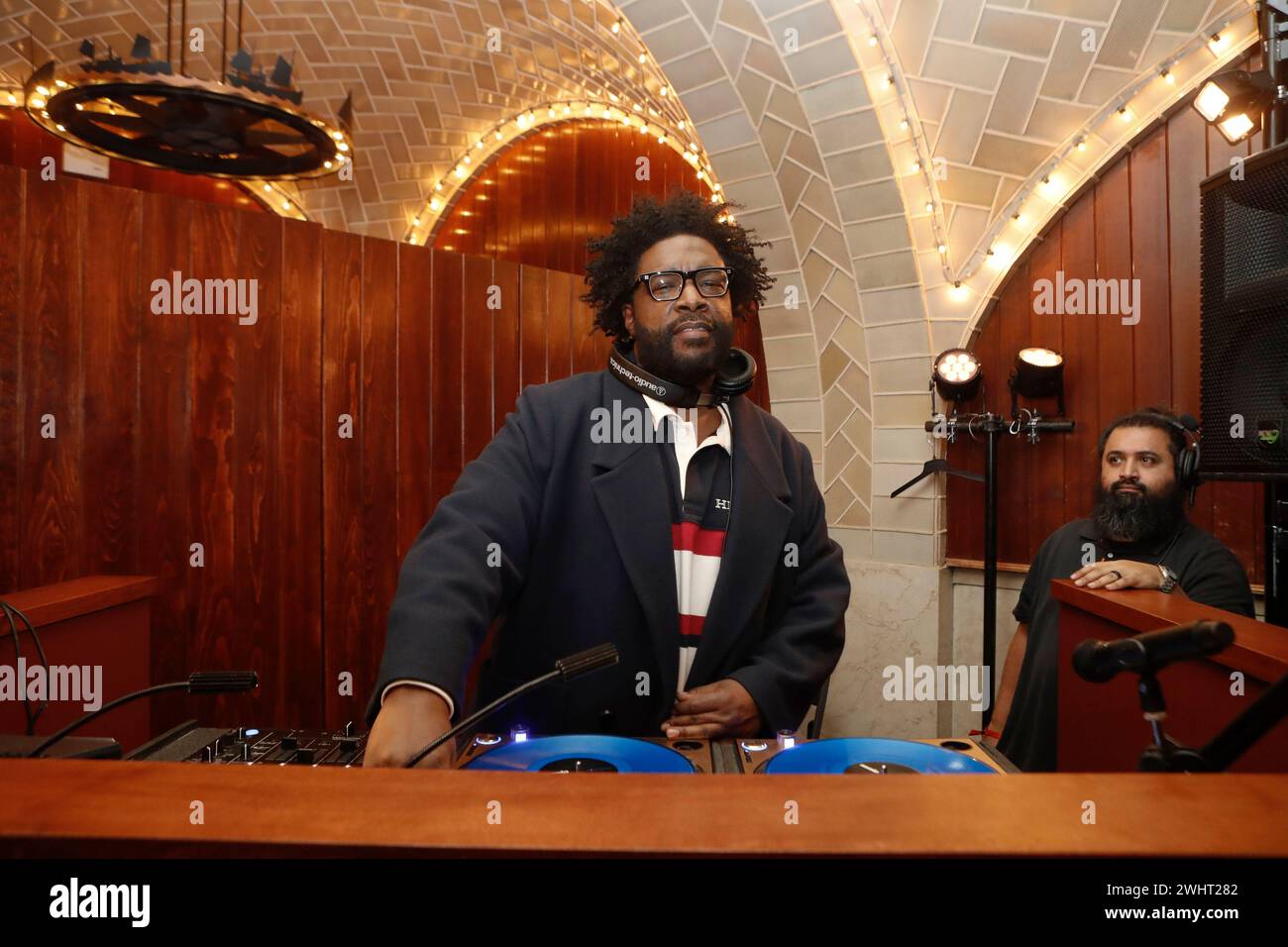 New York, USA. 09th Feb, 2024. Questlove performs at the Tommy Hilfiger ...