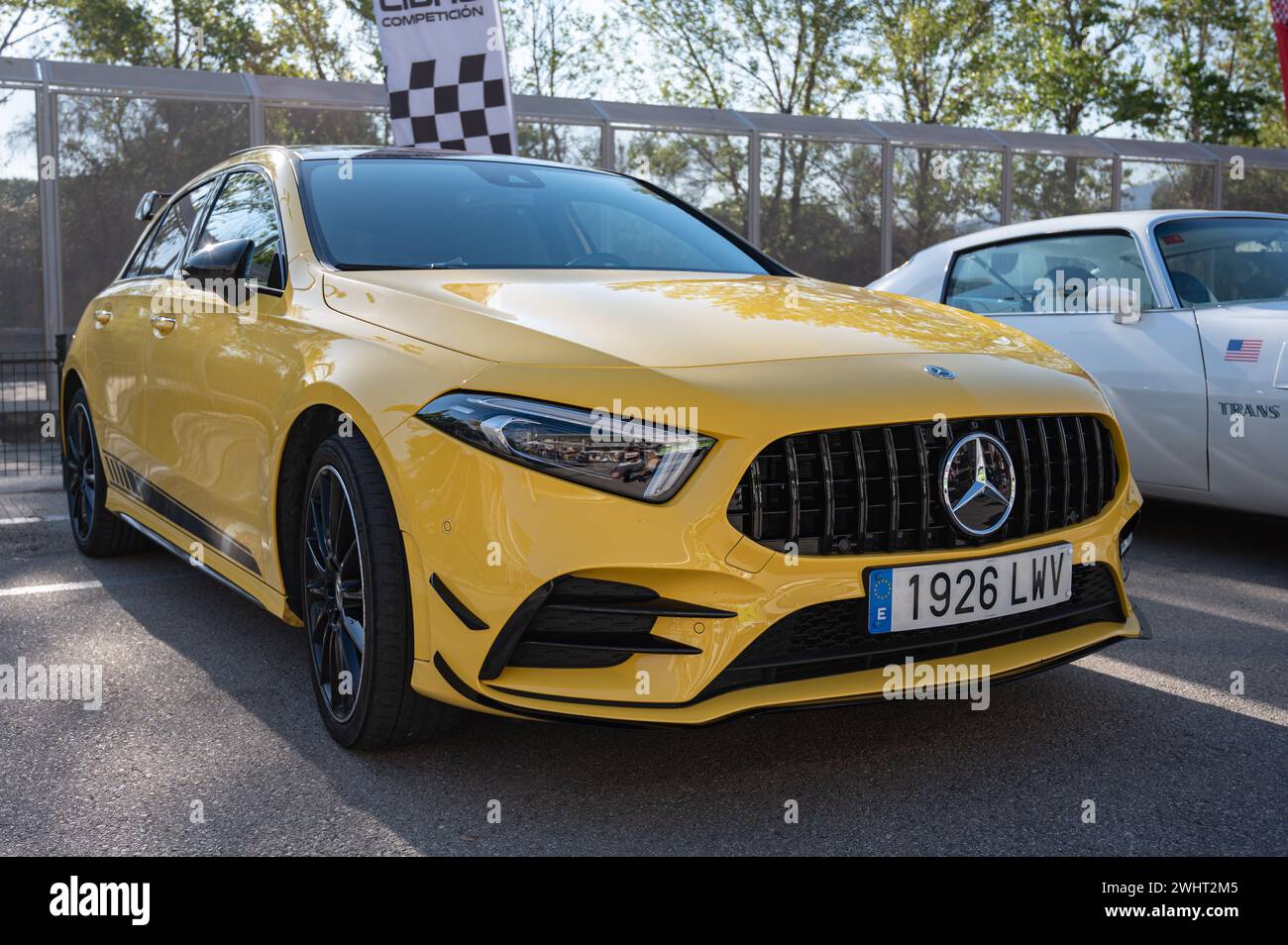 Front view of a modern Mercedes Benz 250E Class A hybrid Stock Photo ...