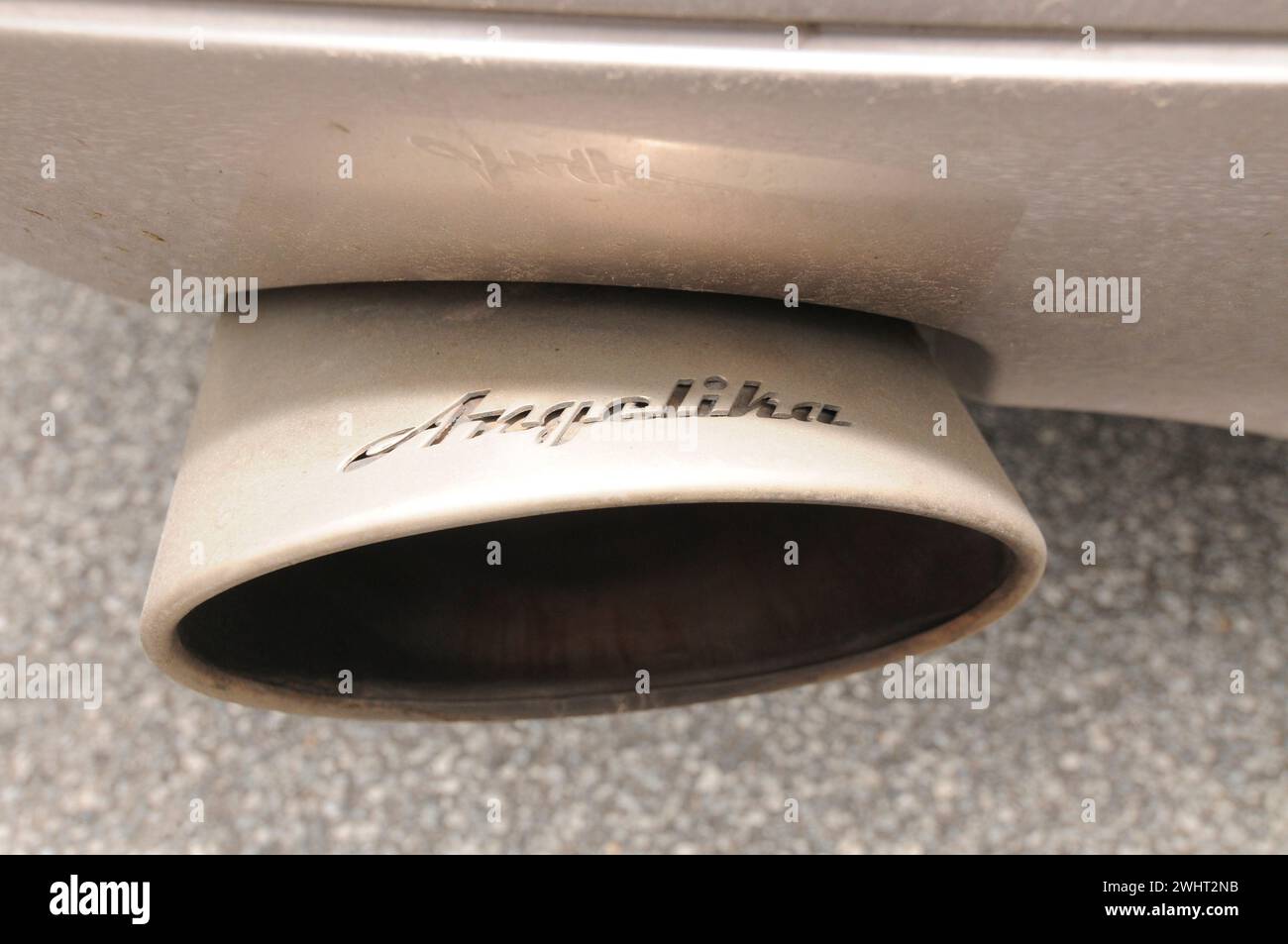 Exhaust pipe in a car Stock Photo - Alamy