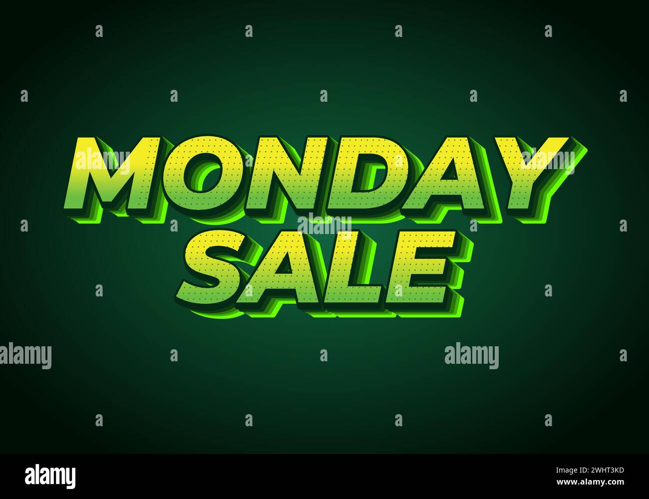 Monday sale. Text effect design in 3D style with eye catching colors ...