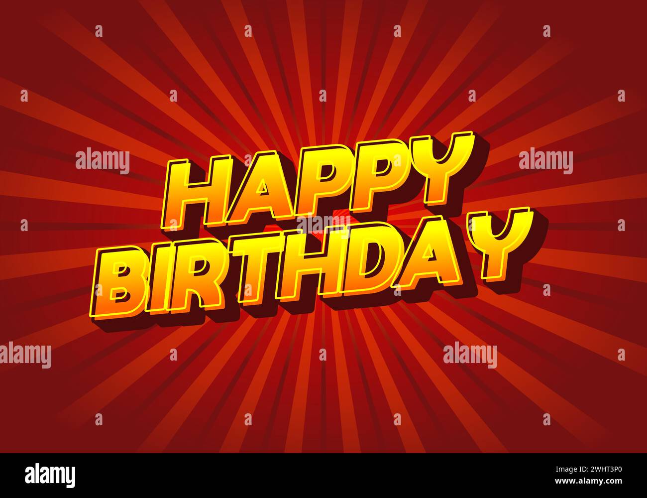 Happy birthday. Text effect design in 3D look with eye catching color ...