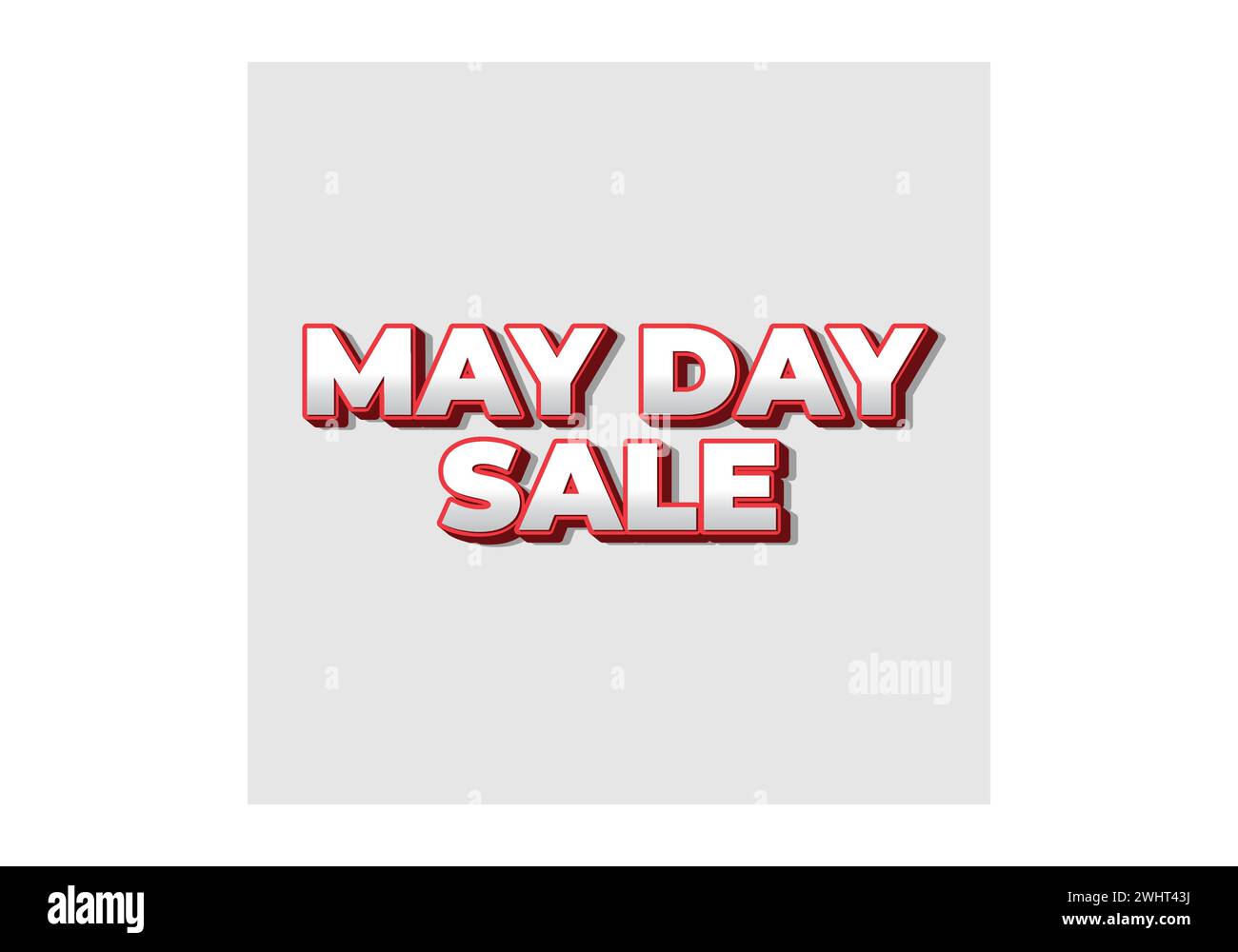 May day sale. Text effect design in 3D look effect with eye catching ...