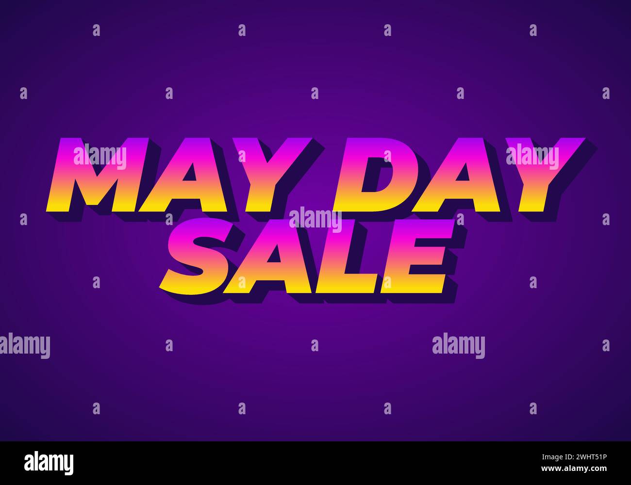 May day sale. Text effect design in 3D look effect with eye catching ...