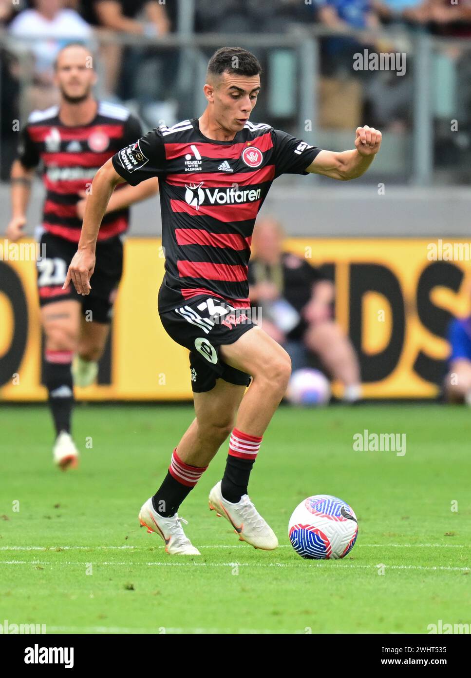 Nicolas Milanovic of Western Sydney Wanderers FC seen in action during ...
