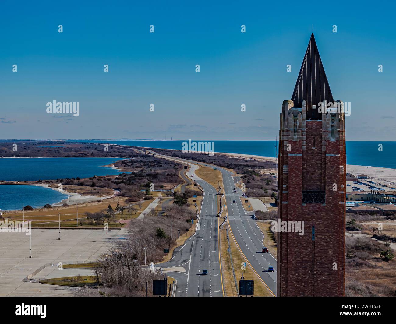 Clock tower road hi-res stock photography and images - Alamy