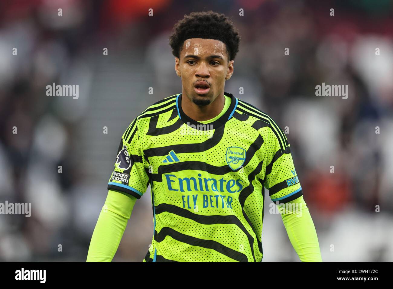 Ethan Nwaneri of Arsenal during the Premier League match West Ham ...