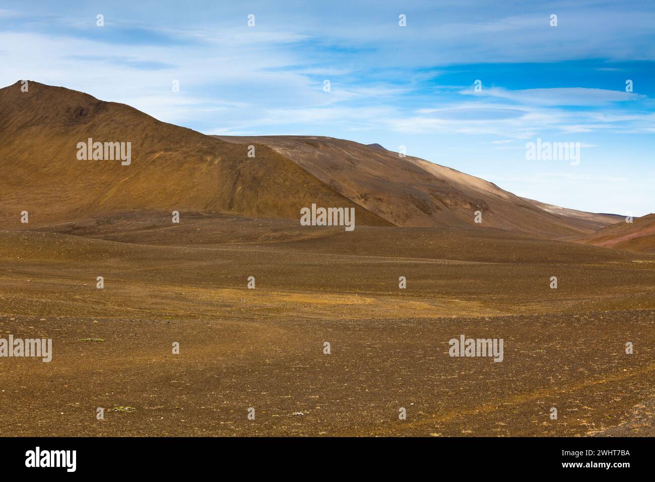 Dry Gravel Field Landscape of Central Iceland Stock Photo - Alamy