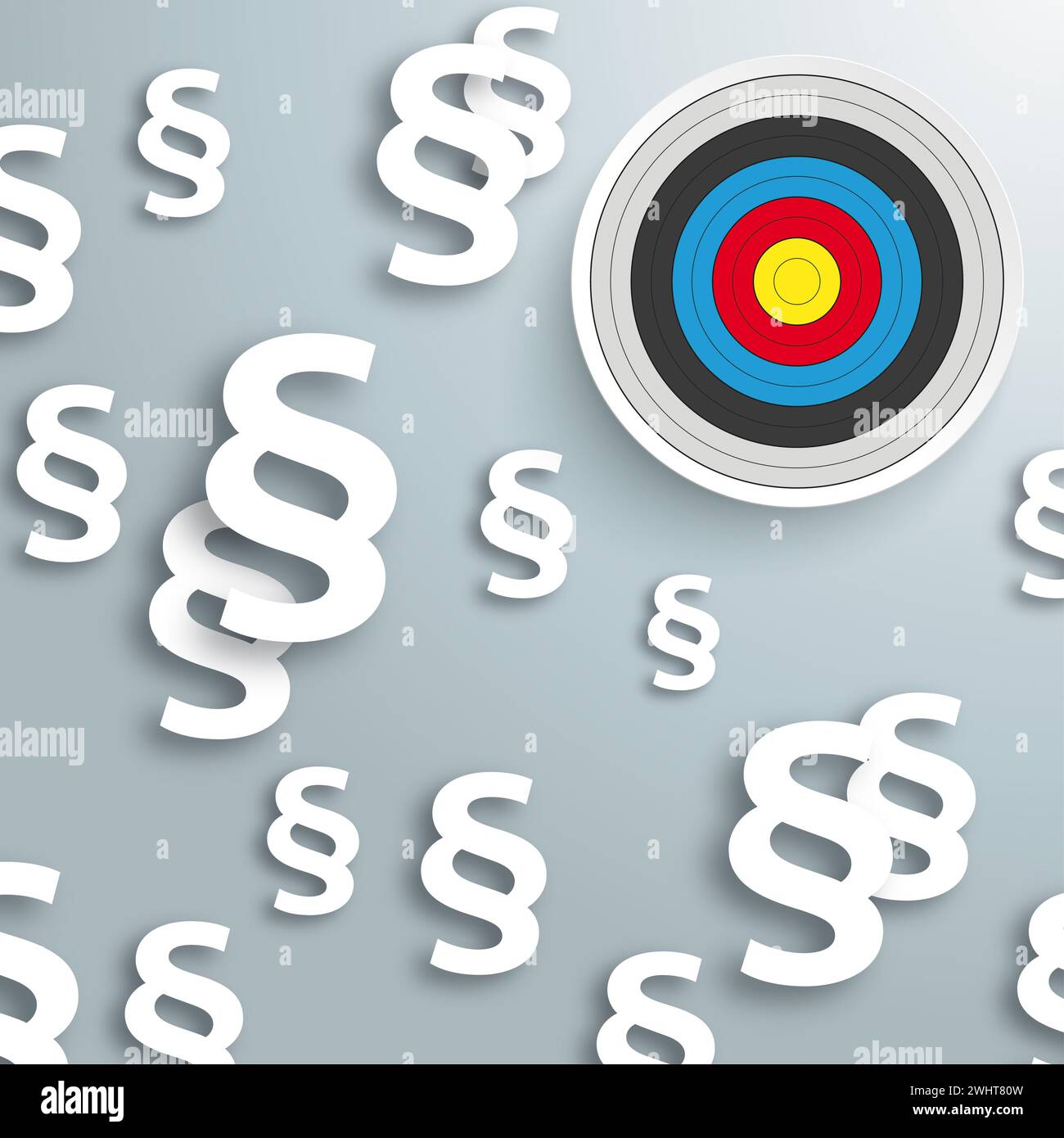 White paragraphs with a target on the gray background. Eps 10 vector ...