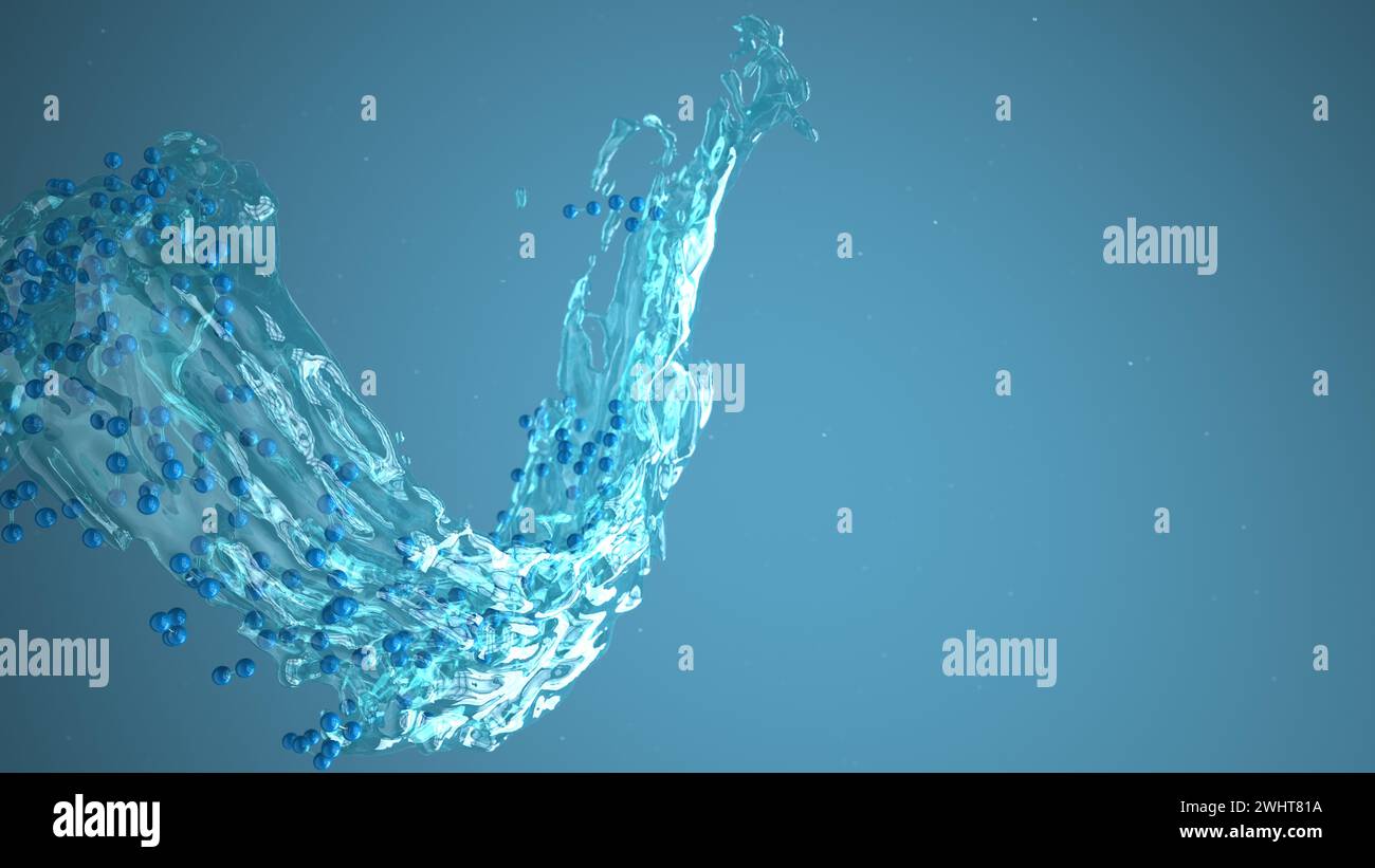 H2 Molecules Liquid Swirl Stock Photo - Alamy