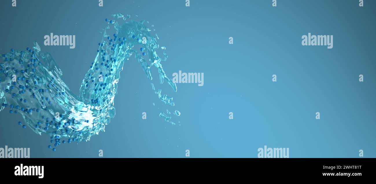 H2 Molecules Liquid Swirl Stock Photo - Alamy