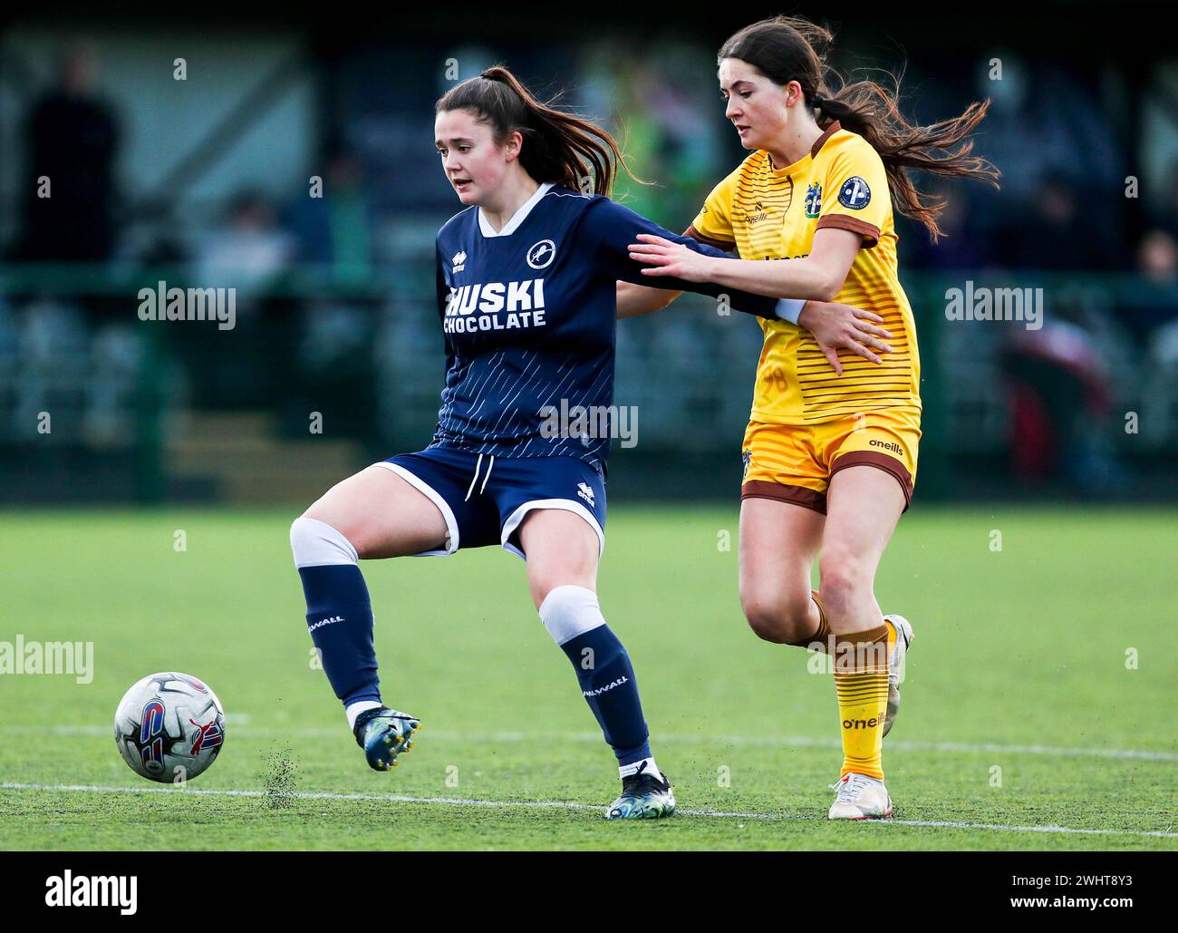 Millwall Lionesses' Sophie Chapman (left) and Sutton United Women's ...