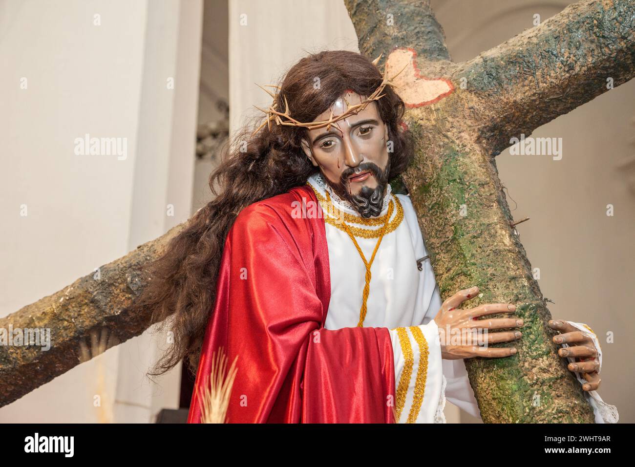 Antigua, Guatemala. Sculpture of Jesus Carrying the Cross. Church of ...