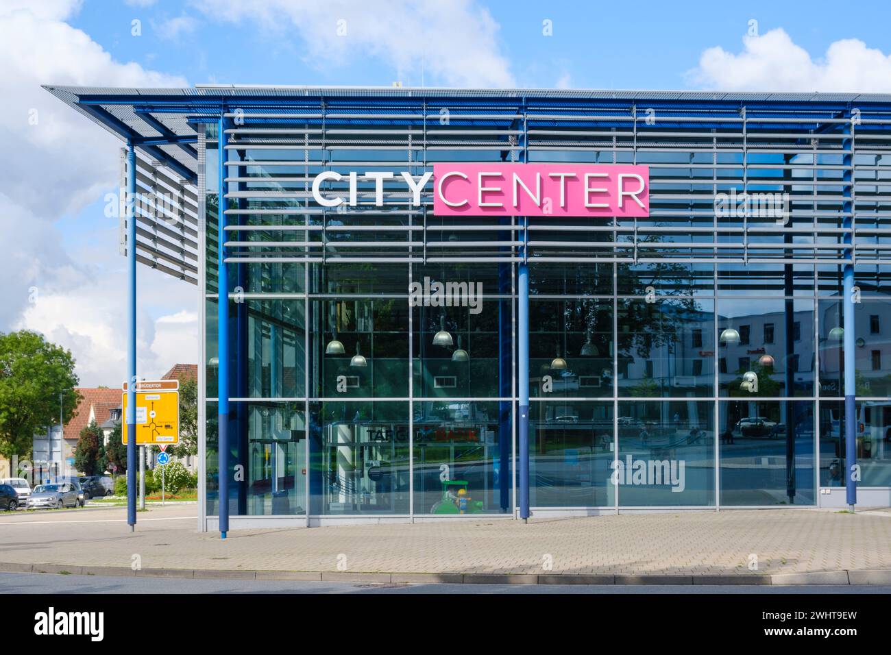 Facade with sign Citycenter Stock Photo - Alamy