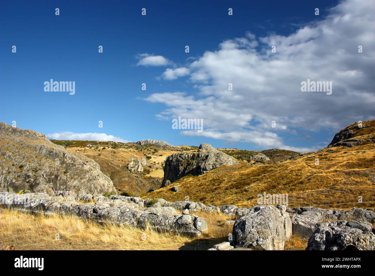 Landscape near Hattusa in the Turkish province of Corum, Türkiye Stock ...