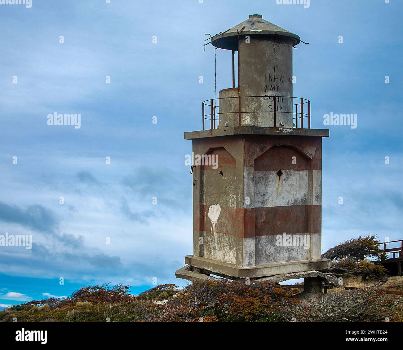 Old abandoned lighthouse, tierra del fuego, argentina Stock Photo - Alamy