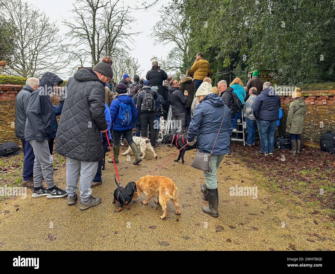 Picture dated February 11th shows the public and photographers waiting ...