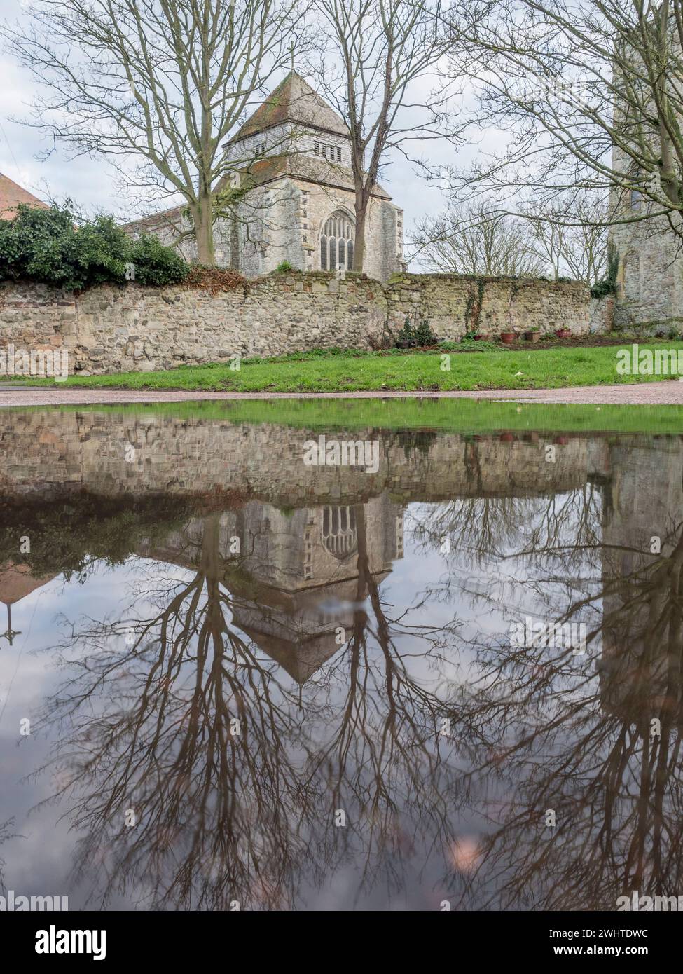 Minster on Sea, Kent, UK. 11th Feb, 2024. UK Weather: historic Minster ...