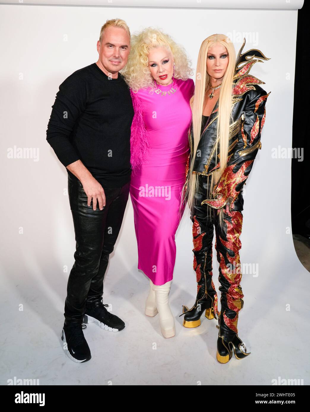 Designer Philippe Blond with David Blond, Dianne Brill backstage during ...